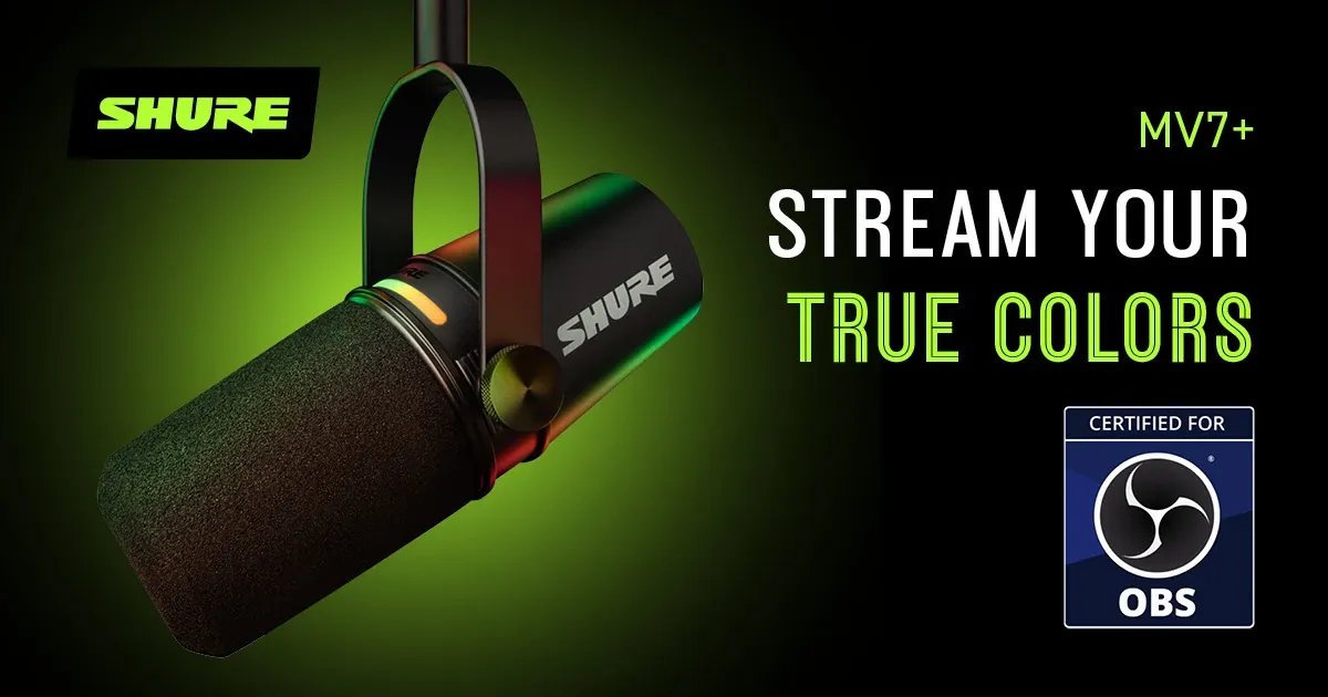 Shure MV7+ được chứng nhận hỗ trợ tốt nhất cho OBS (Open Broadcaster ...